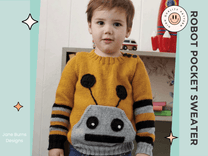 Robot Pocket Sweater, Kids Simple Robot Pocket Jumper - Knitting Patte ...